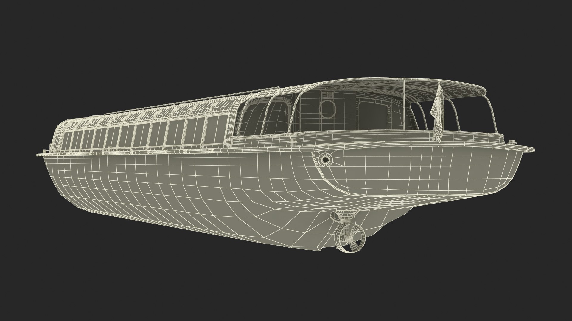 3D Amsterdam Canal Orange Cruise Boat Model - TurboSquid 2264168
