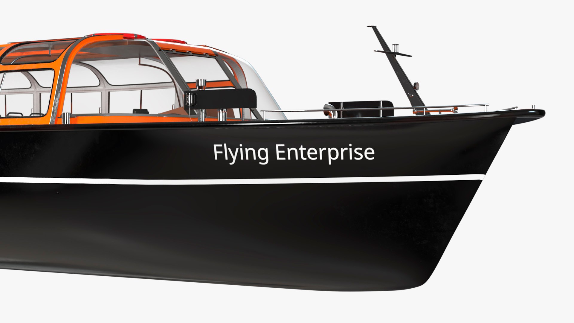 3D Amsterdam Canal Orange Cruise Boat Model - TurboSquid 2264168