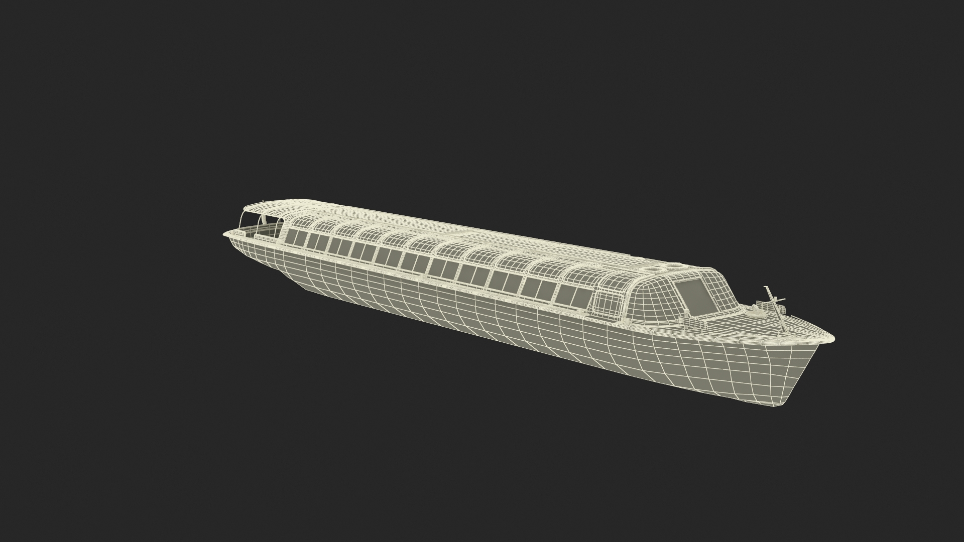 3D Amsterdam Canal Orange Cruise Boat Model - TurboSquid 2264168