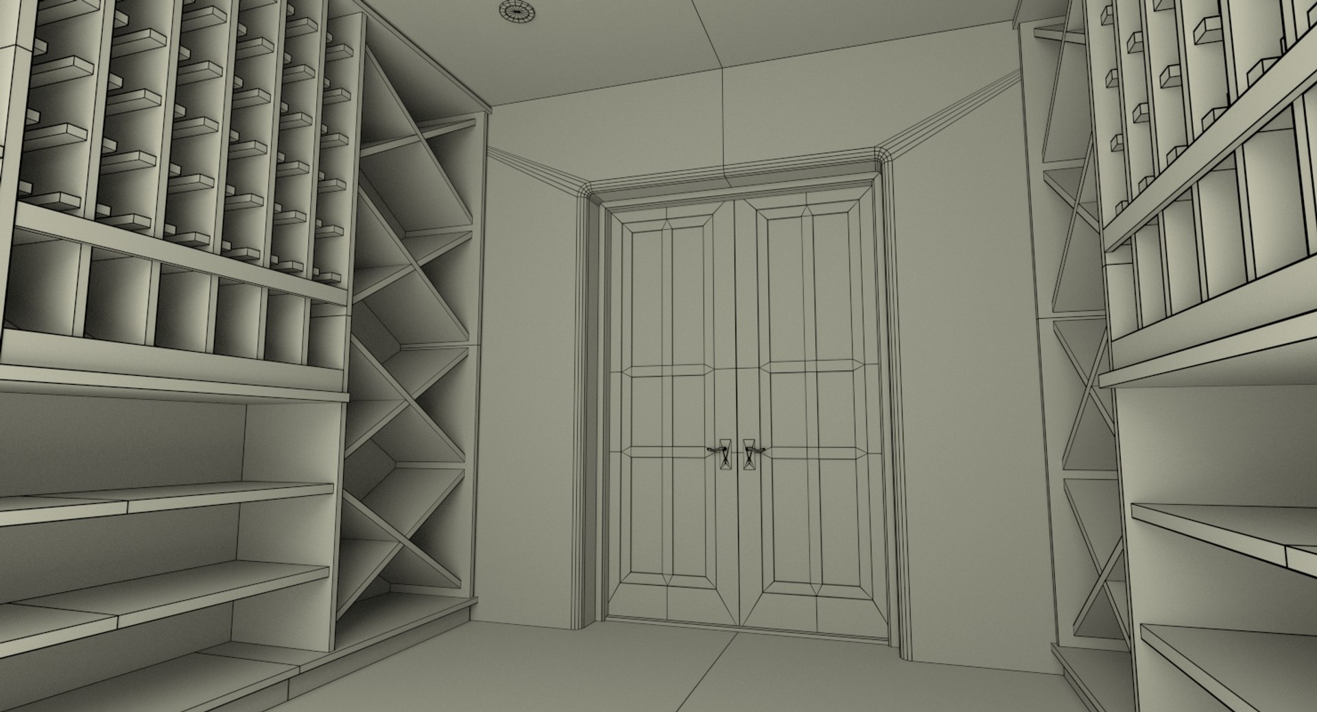 3d wine cellar model