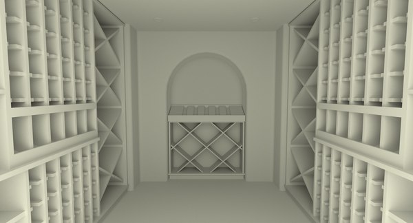 3d wine cellar model