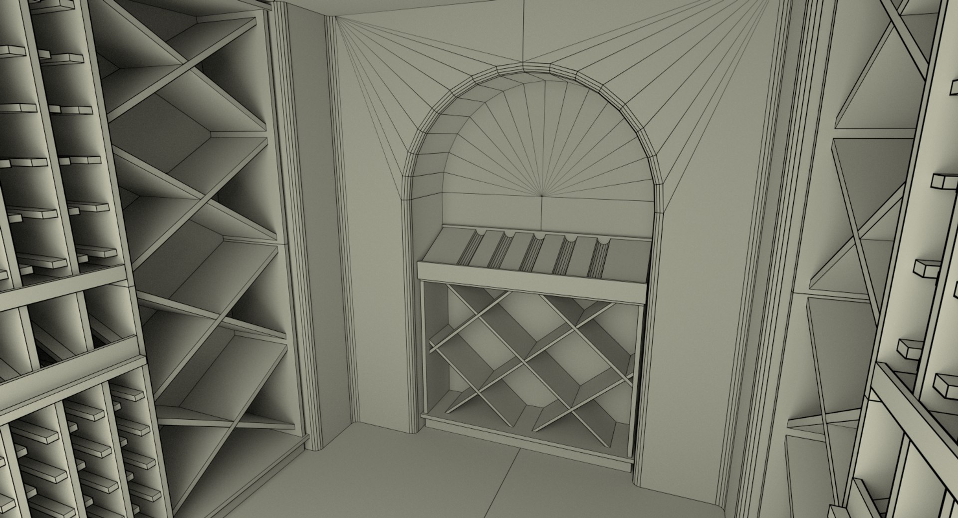 3d wine cellar model