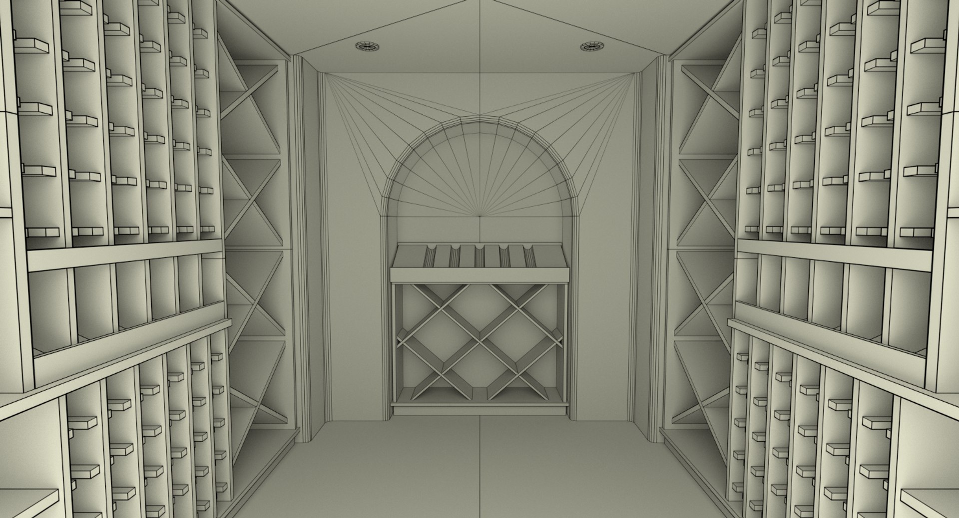 3d wine cellar model