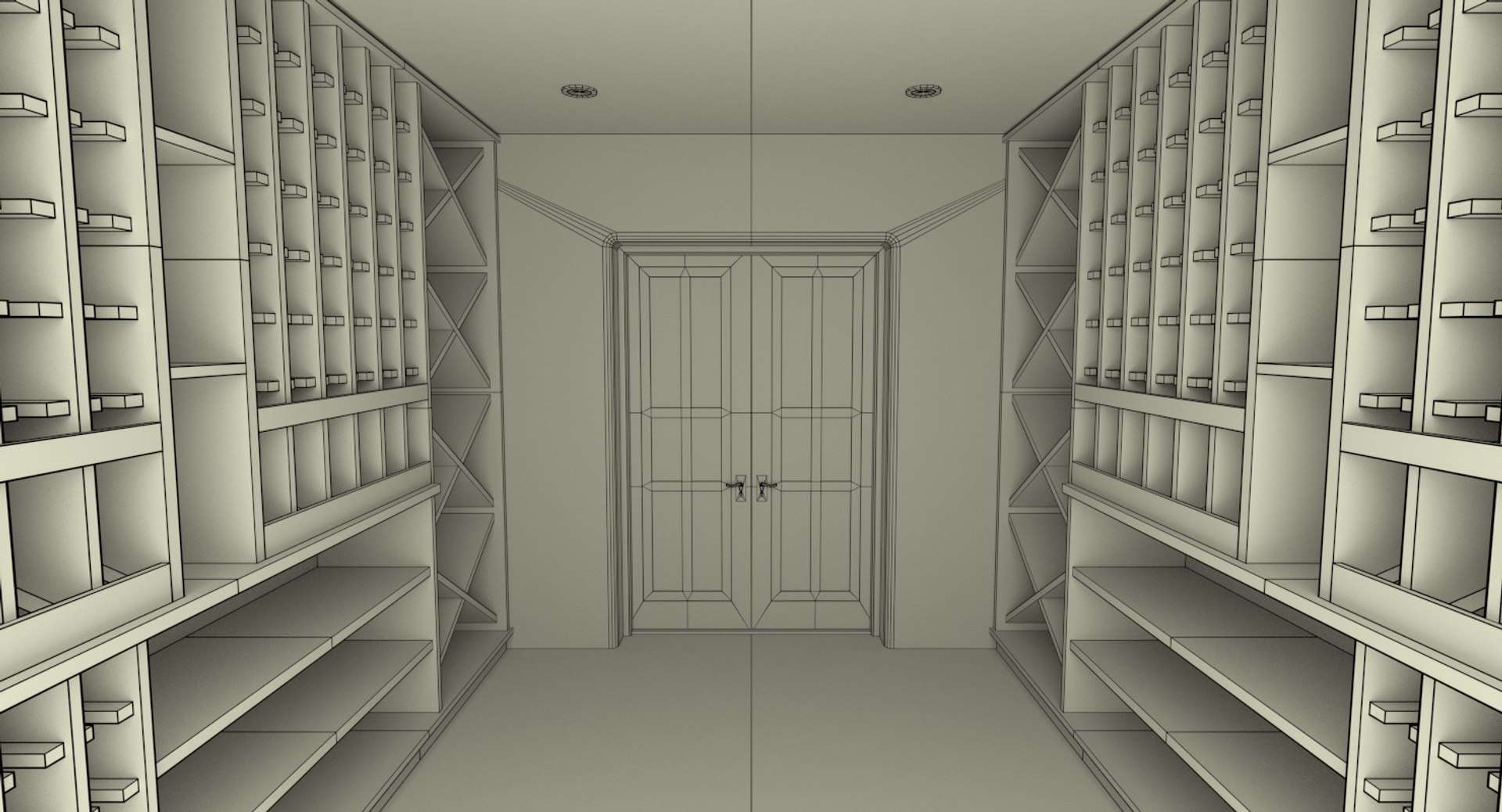 3d wine cellar model
