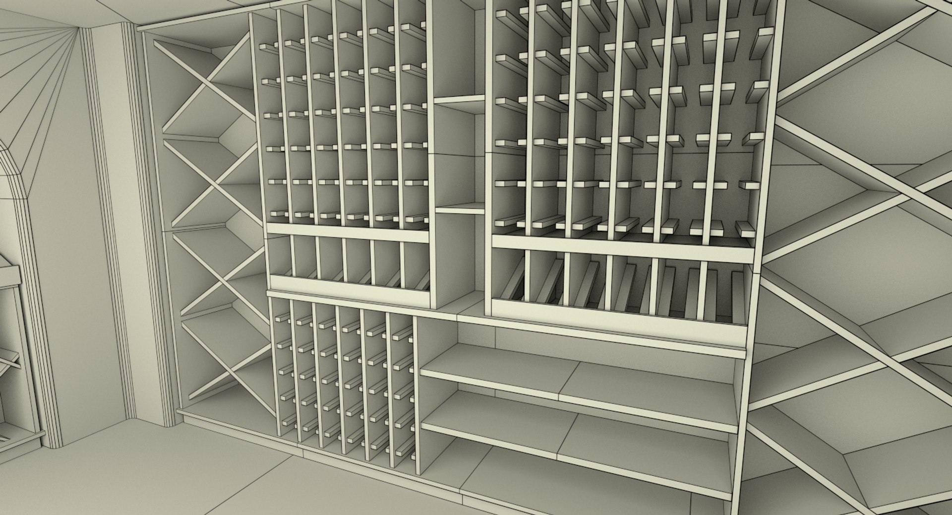 3d wine cellar model