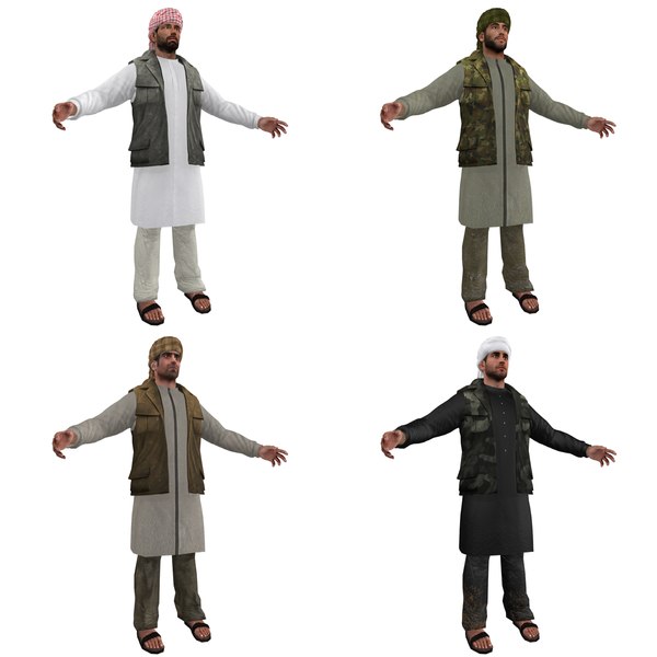 3d arab man model