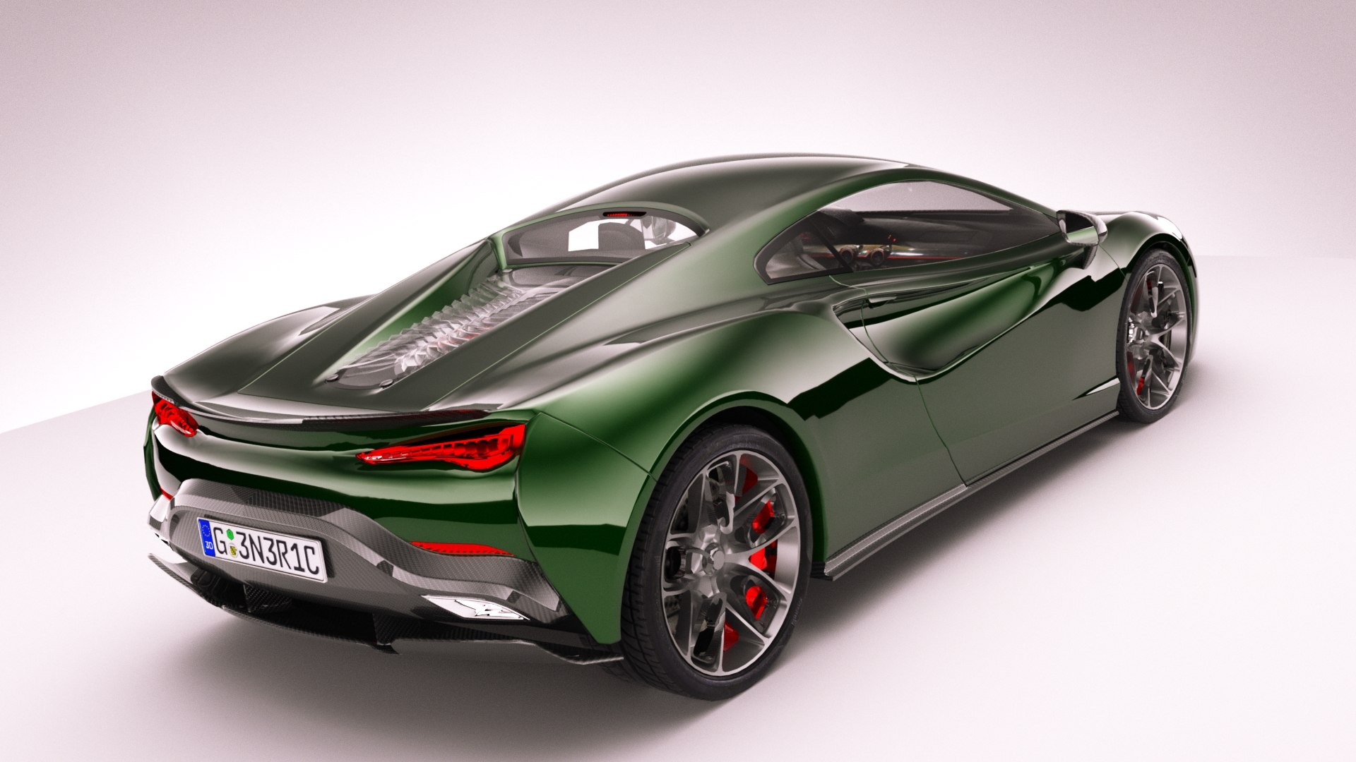 3D Generic Supercar V19 Petrol Version - TurboSquid 2235976