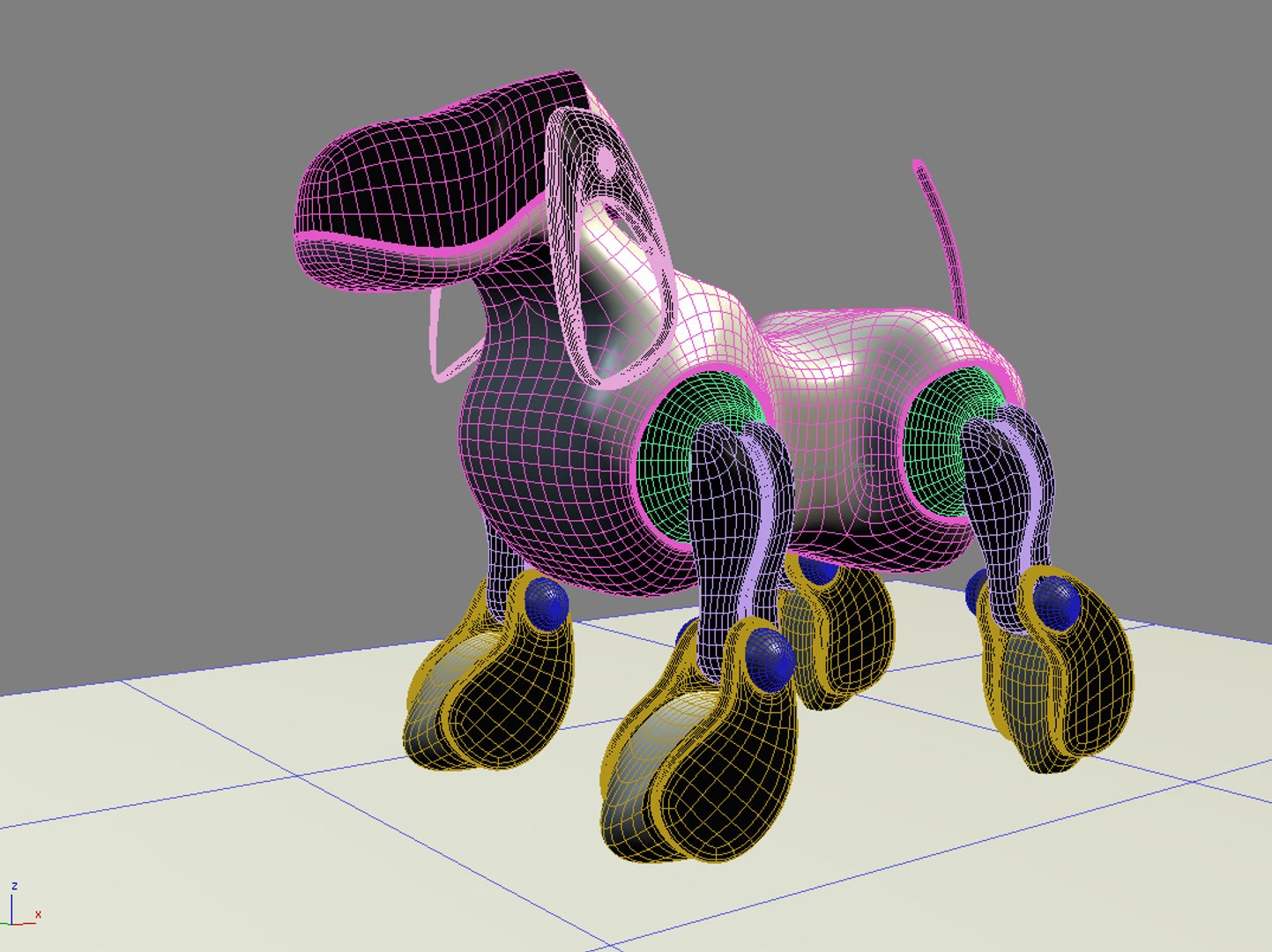 3d Aibo Robotic Model