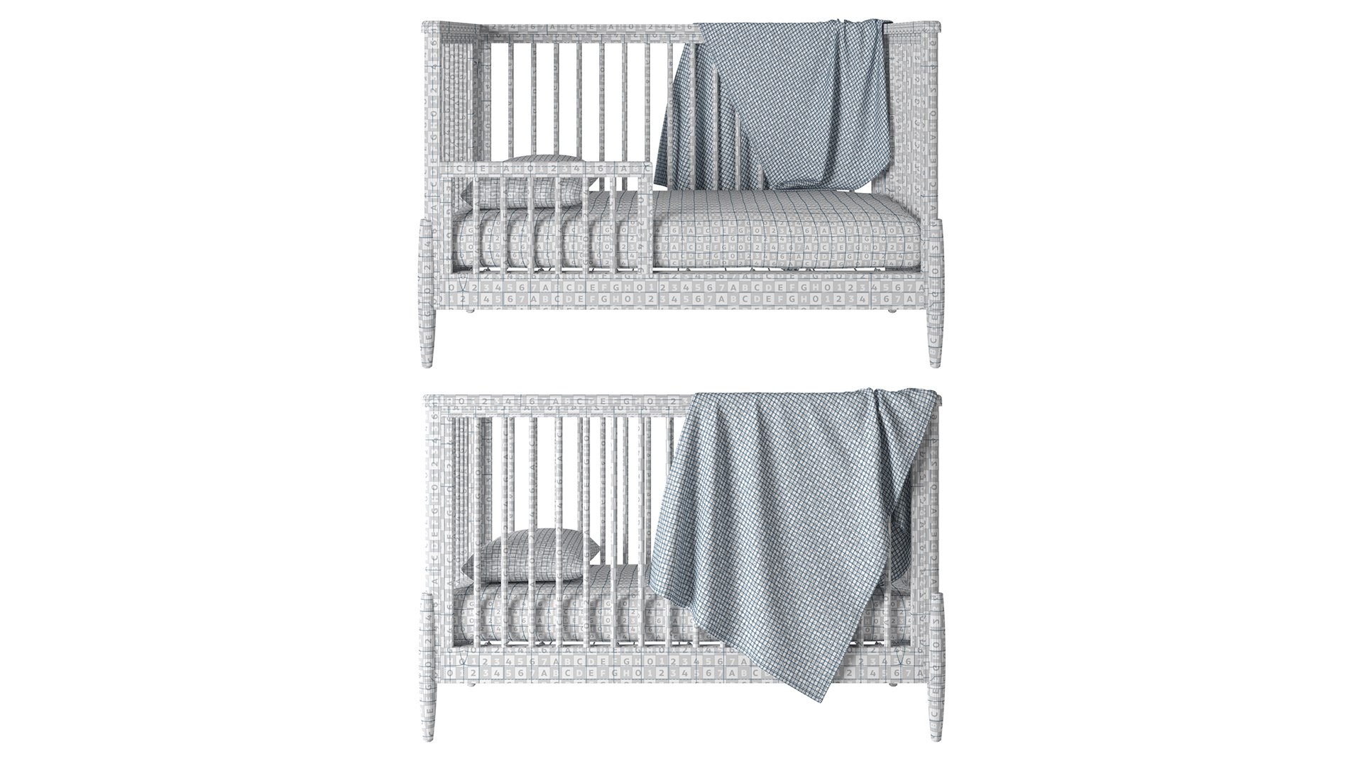 Crate And Barrel Bodie Baby Crib 3D Model - TurboSquid 2194406