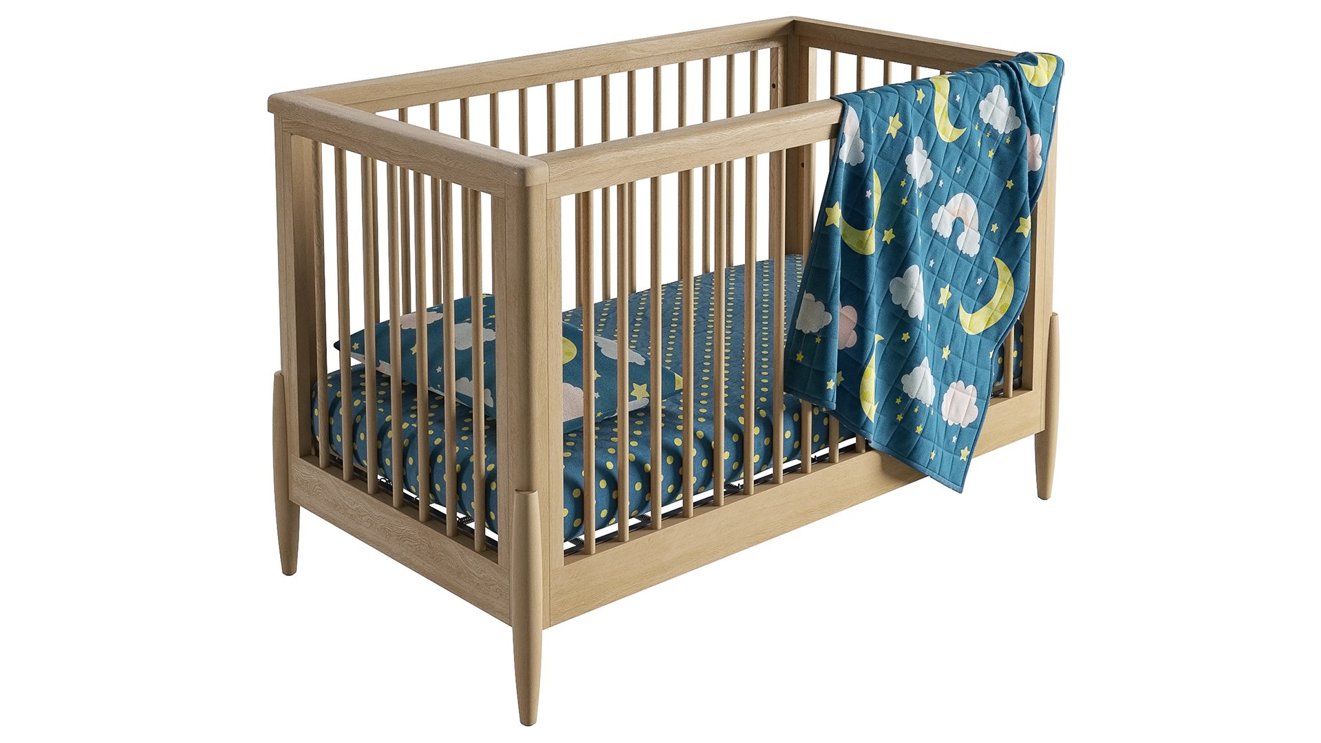 Crate And Barrel Bodie Baby Crib 3D Model - TurboSquid 2194406