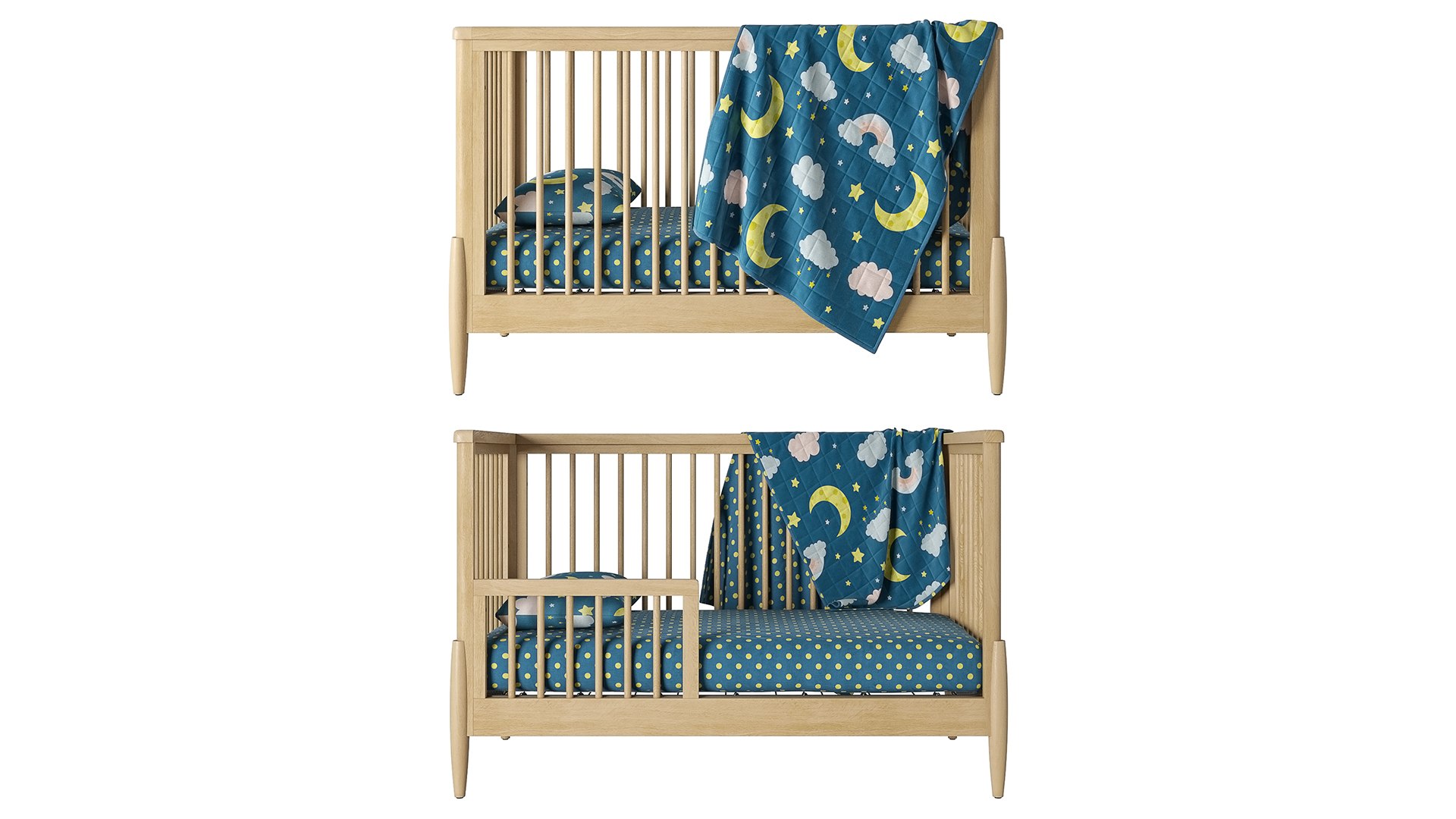 Crate And Barrel Bodie Baby Crib 3D Model - TurboSquid 2194406
