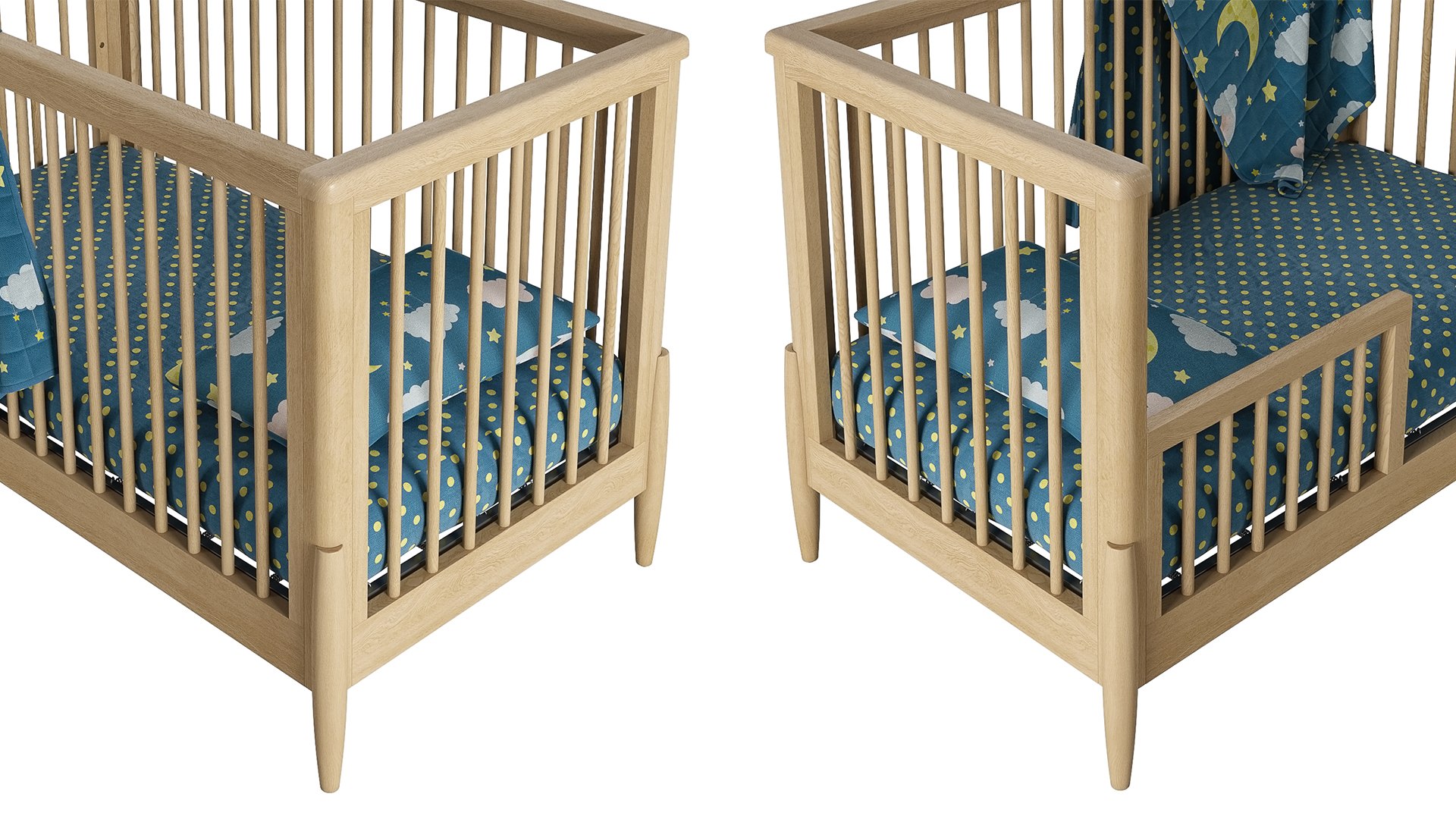 Crate And Barrel Bodie Baby Crib 3D Model - TurboSquid 2194406