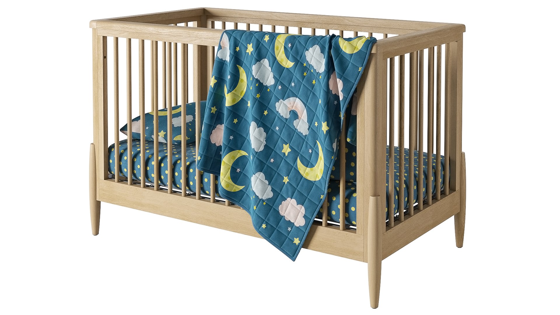Crate And Barrel Bodie Baby Crib 3D Model - TurboSquid 2194406