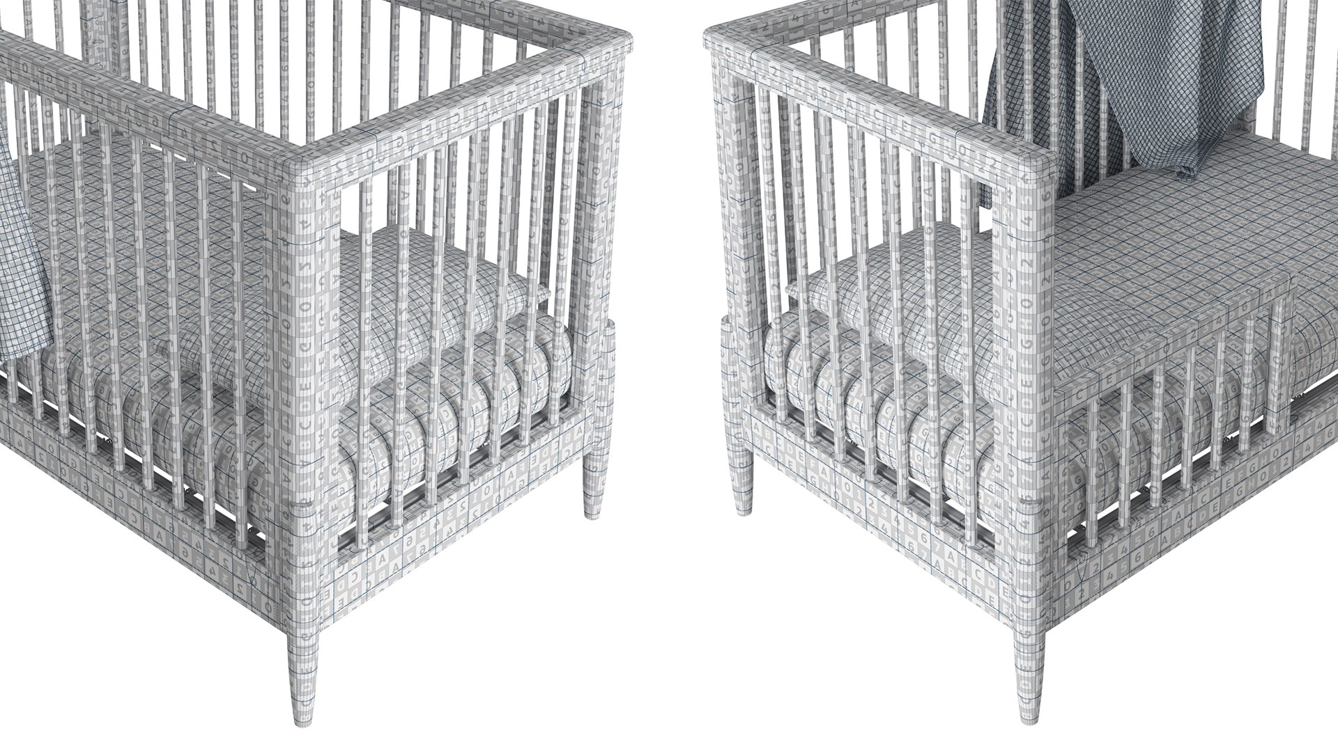 Crate And Barrel Bodie Baby Crib 3D Model - TurboSquid 2194406