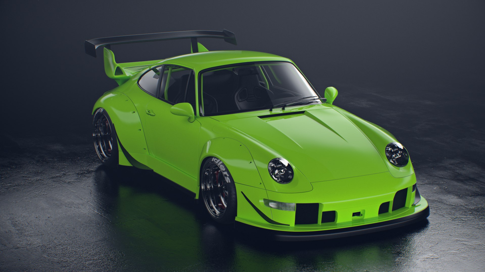 Porsche 911 993 rwb 3D - TurboSquid 1542380