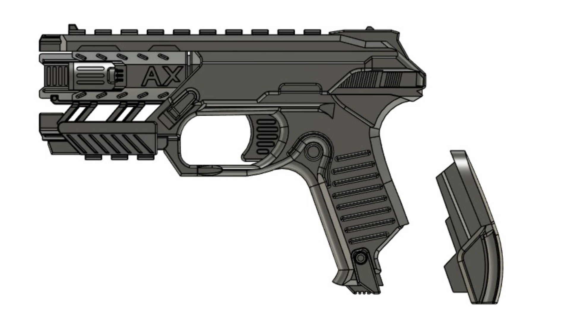 Free 3D Model Laser Pistol - TurboSquid 2339038