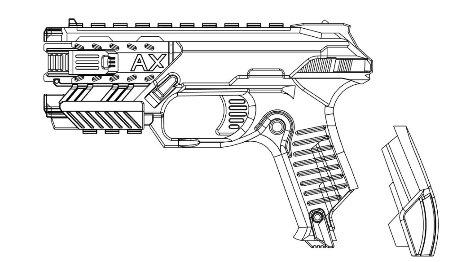 Free 3D Model Laser Pistol - TurboSquid 2339038