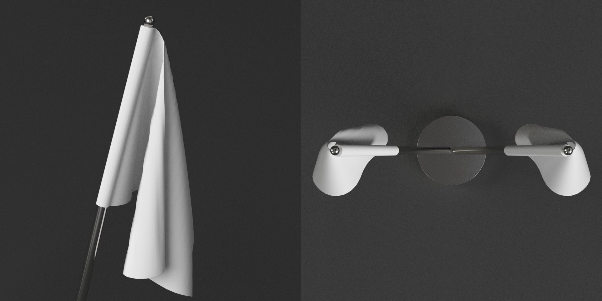 3D Model Table Flags Stand - TurboSquid 1502733