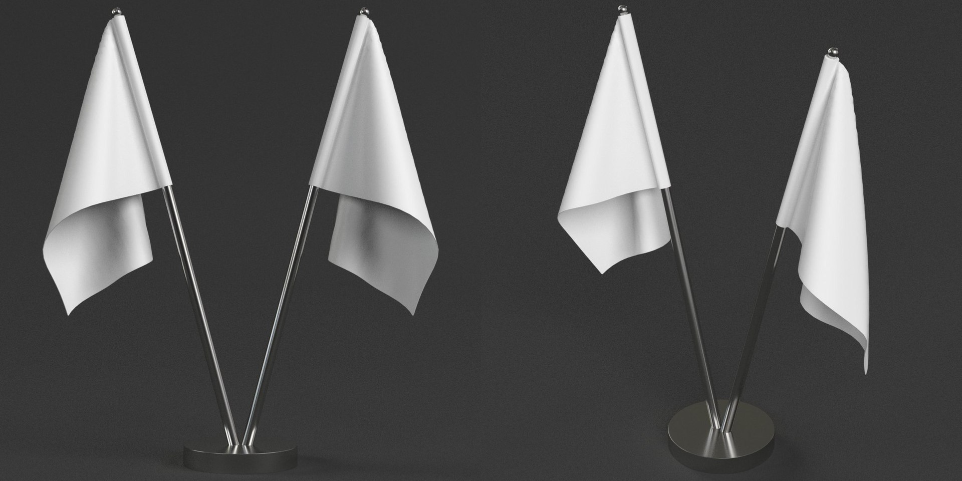 3D Model Table Flags Stand - TurboSquid 1502733