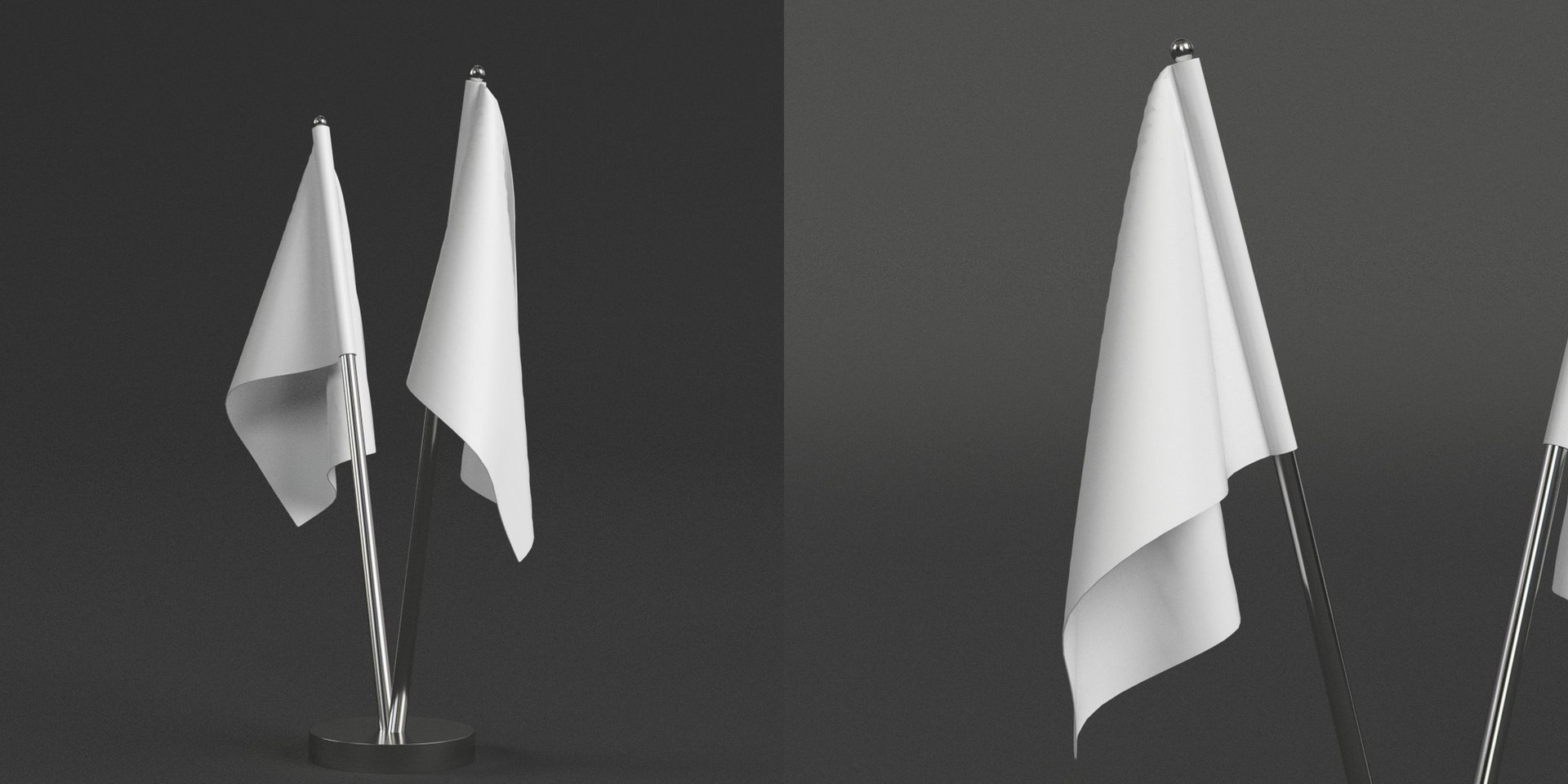 3D Model Table Flags Stand - TurboSquid 1502733