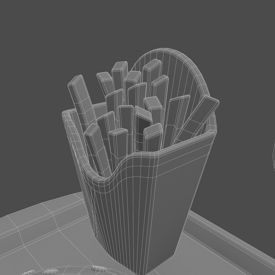 Chicken Burger Menu Collection 3D Model - TurboSquid 1975025