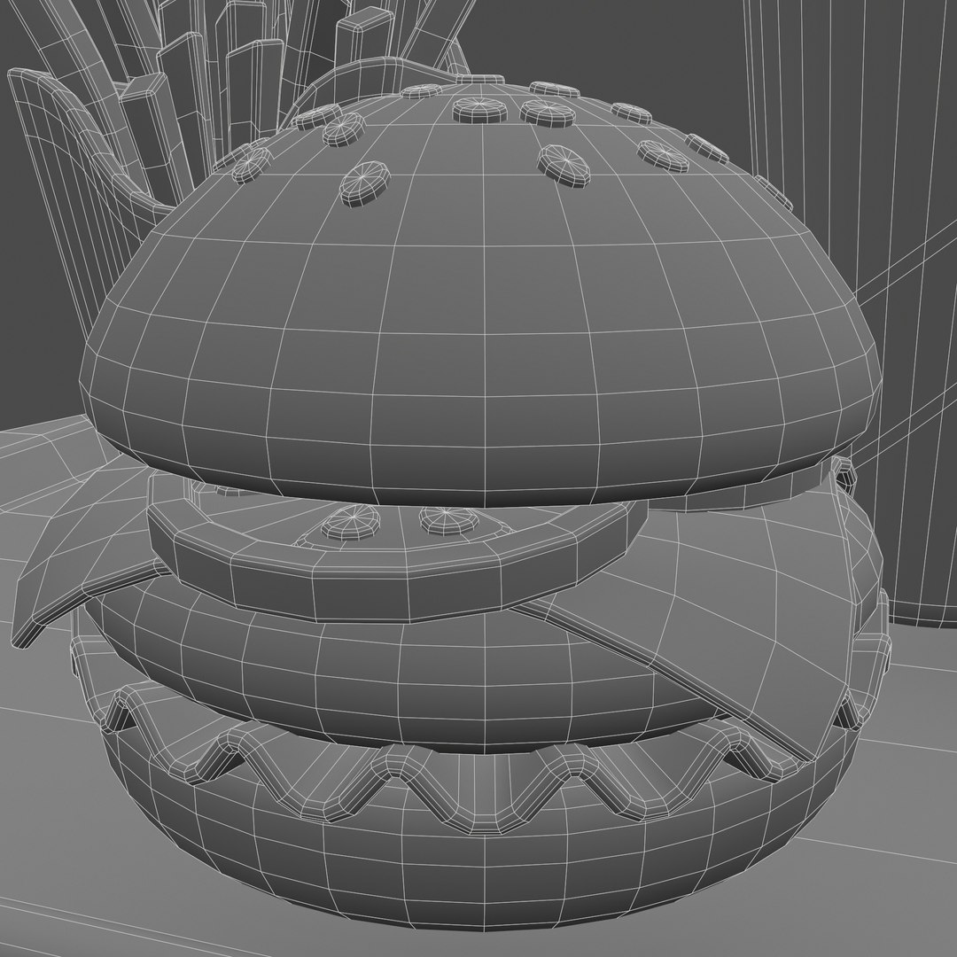 Chicken Burger Menu Collection 3D Model - TurboSquid 1975025