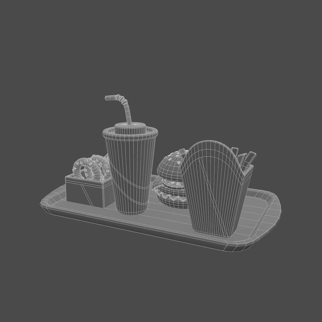 Chicken Burger Menu Collection 3D Model - TurboSquid 1975025