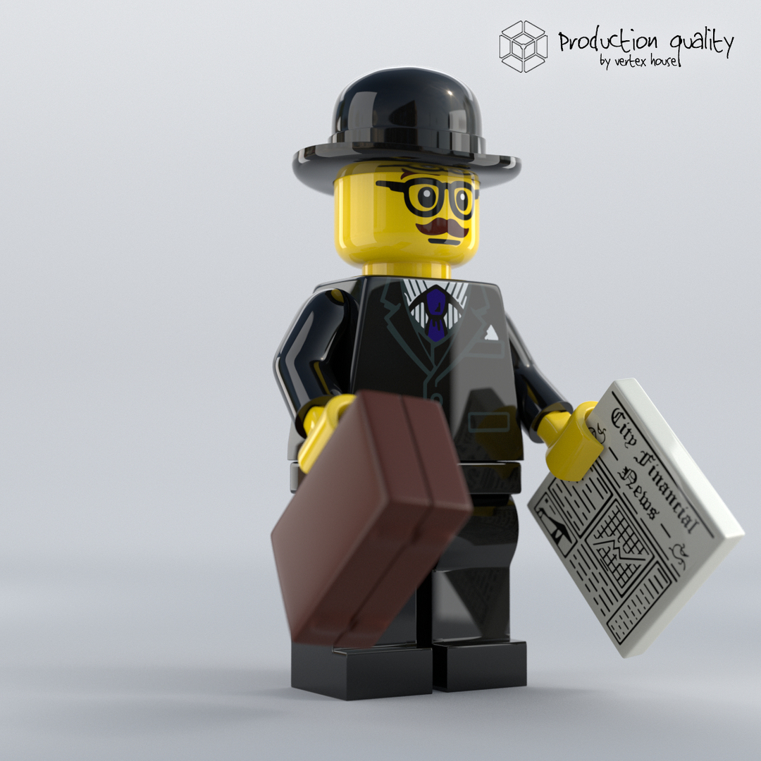 3D Lego Businessman Figure Model - TurboSquid 1164544