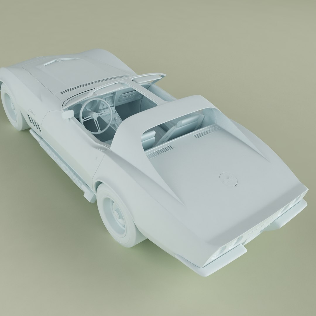 3d Model Of 1969 Chevrolet Corvette C3