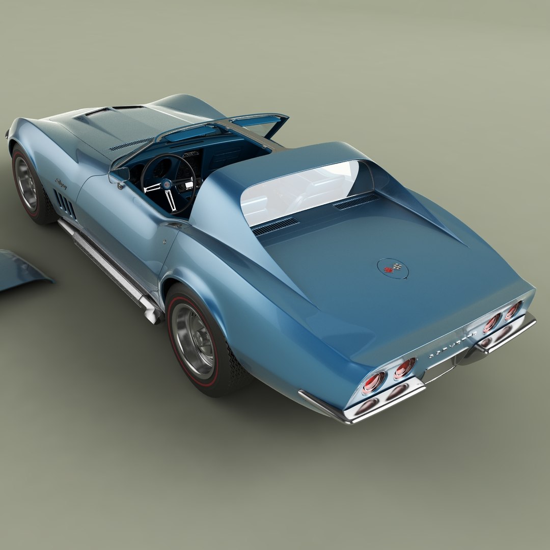 3d Model Of 1969 Chevrolet Corvette C3