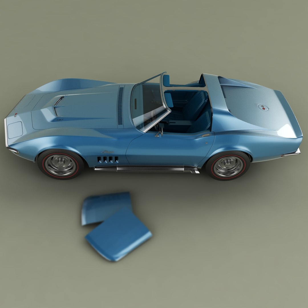 3d Model Of 1969 Chevrolet Corvette C3