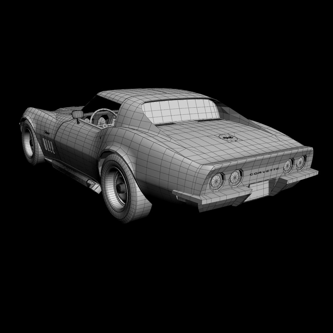 3d Model Of 1969 Chevrolet Corvette C3