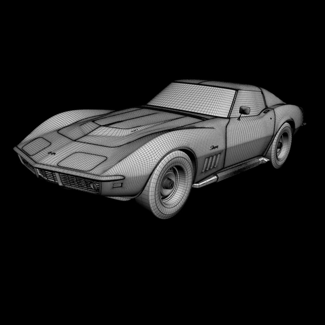 3d Model Of 1969 Chevrolet Corvette C3