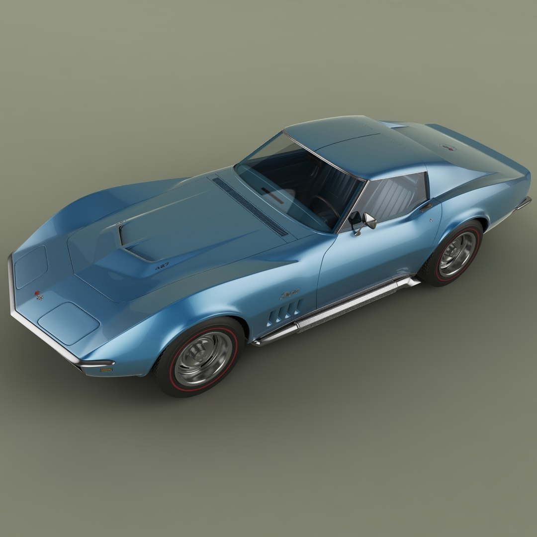 3d Model Of 1969 Chevrolet Corvette C3