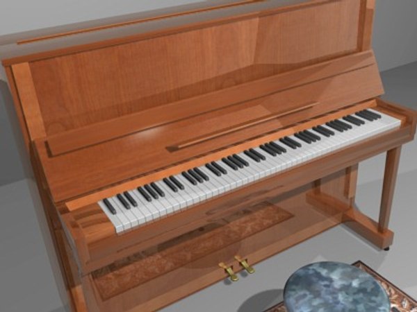 piano chair carpet 3d model