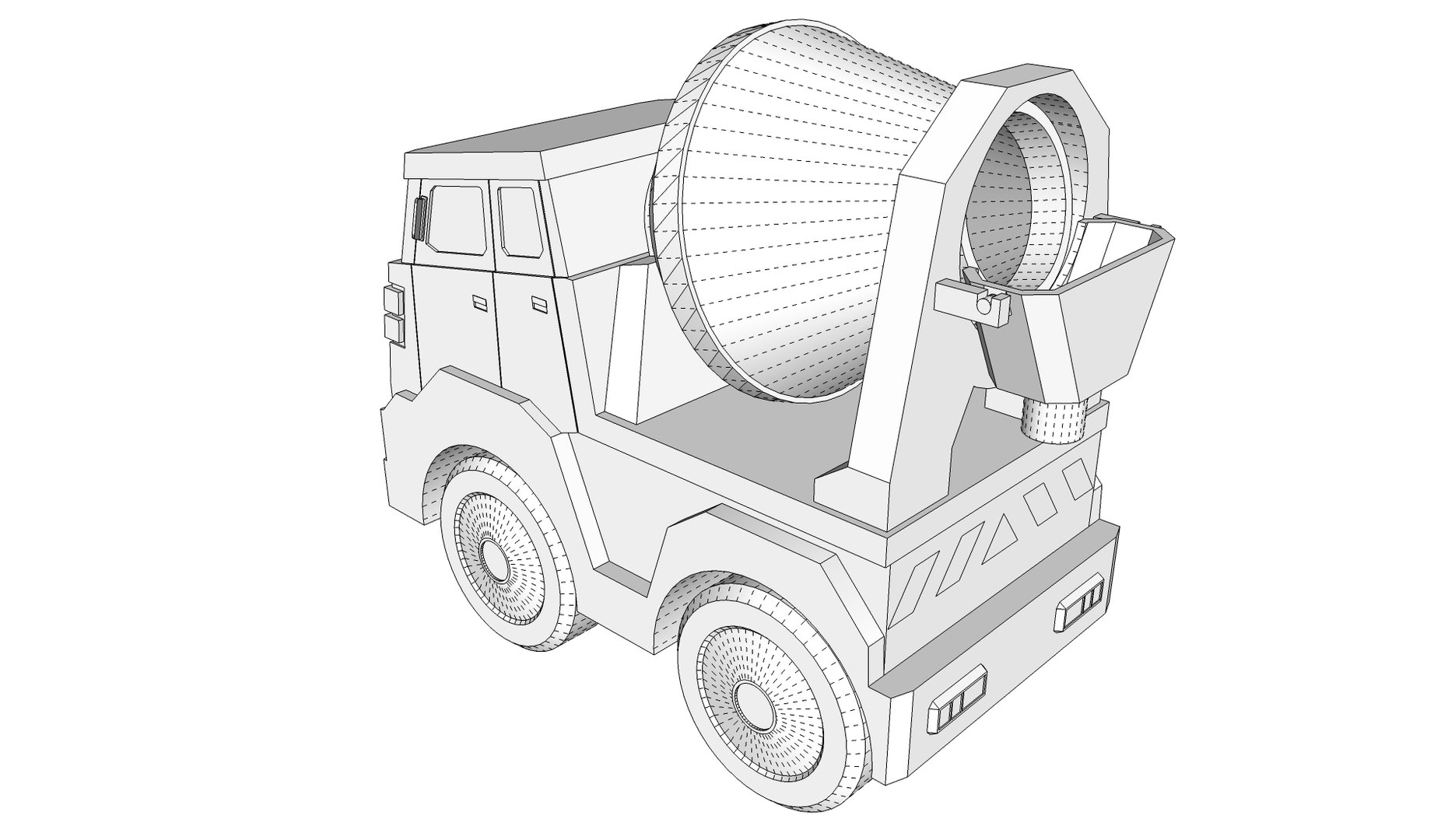 Toy cement mixer 3D model - TurboSquid 1390991