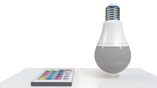 3D RGB Light bulb with Remote control model - TurboSquid 1916898