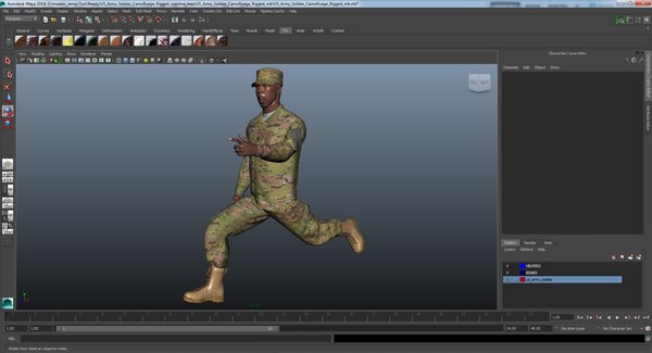 Army soldiers rigged 3D model - TurboSquid 1520911