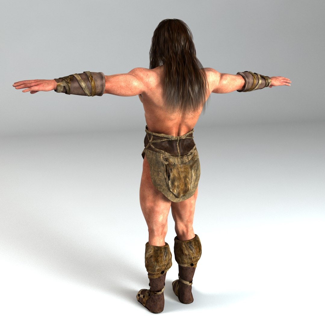 3d warrior rigged model