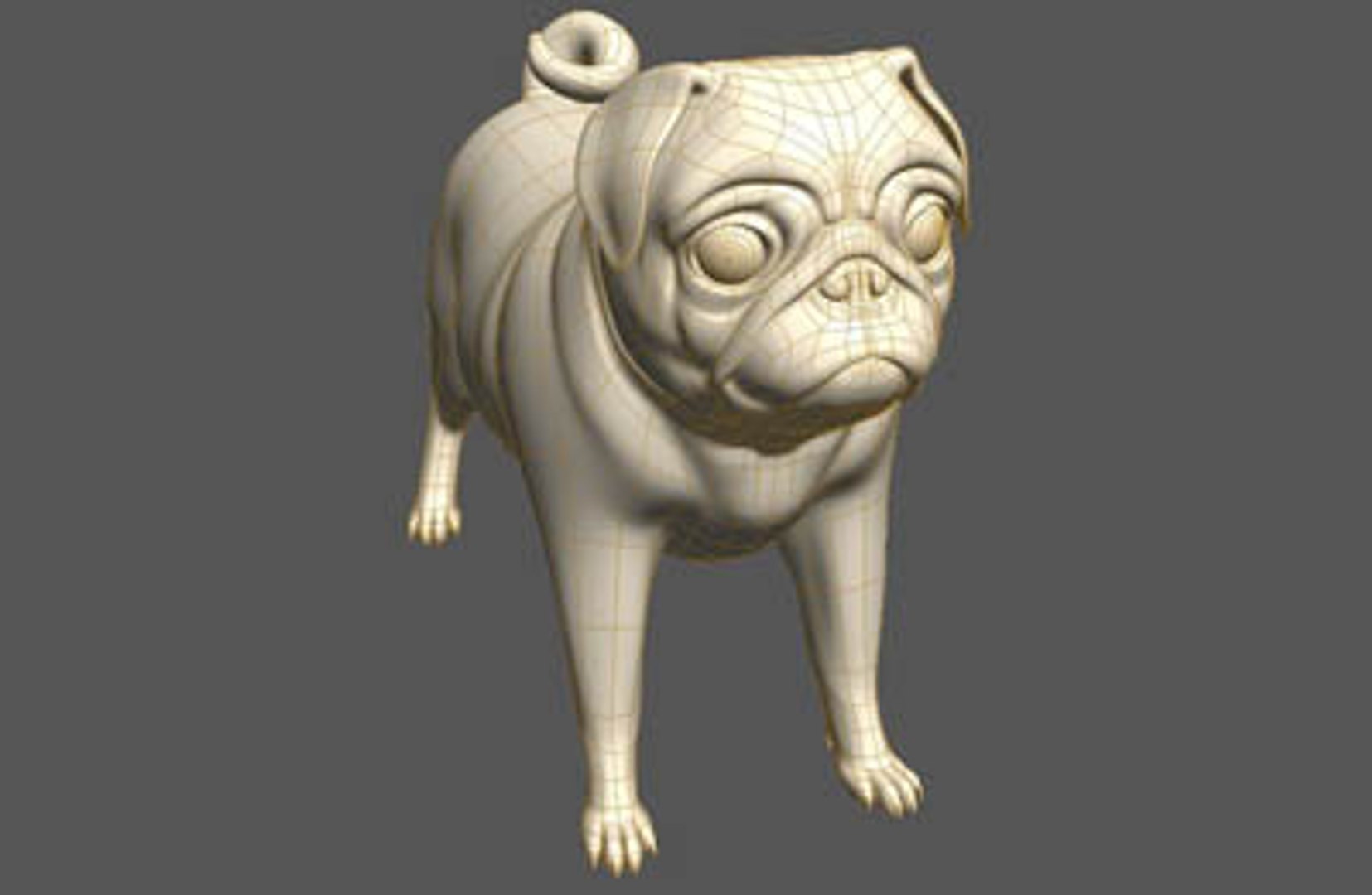 3d Model Pug Dog
