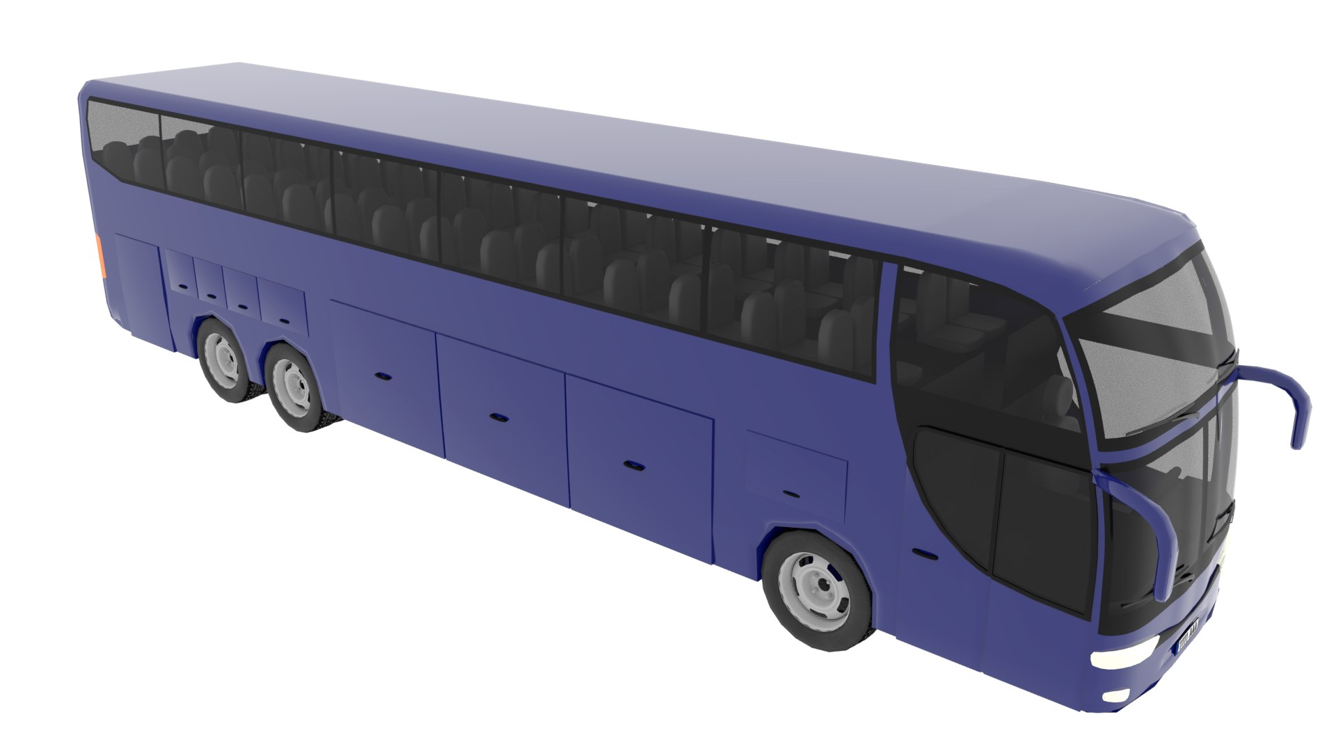 Travel Bus Blue 3D Model - TurboSquid 1894937