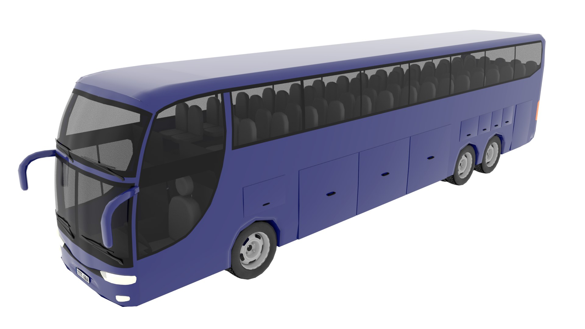Travel Bus Blue 3D Model - TurboSquid 1894937