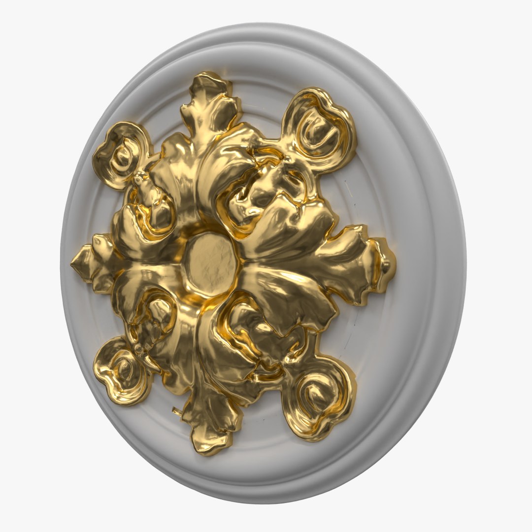 3D Ceiling Sockets Gypsum Plaster DR150 - TurboSquid 2030546