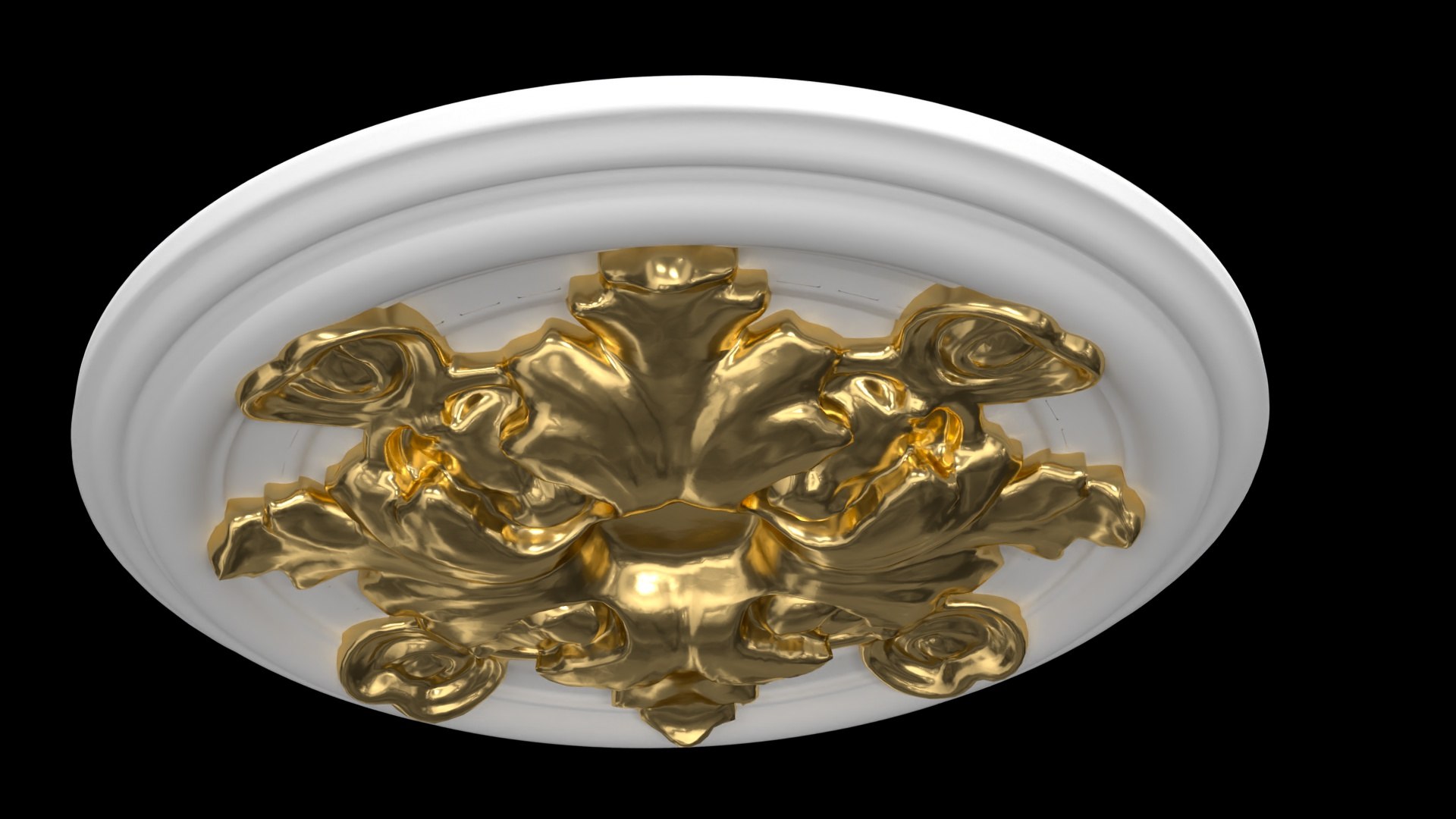 3D Ceiling Sockets Gypsum Plaster DR150 - TurboSquid 2030546