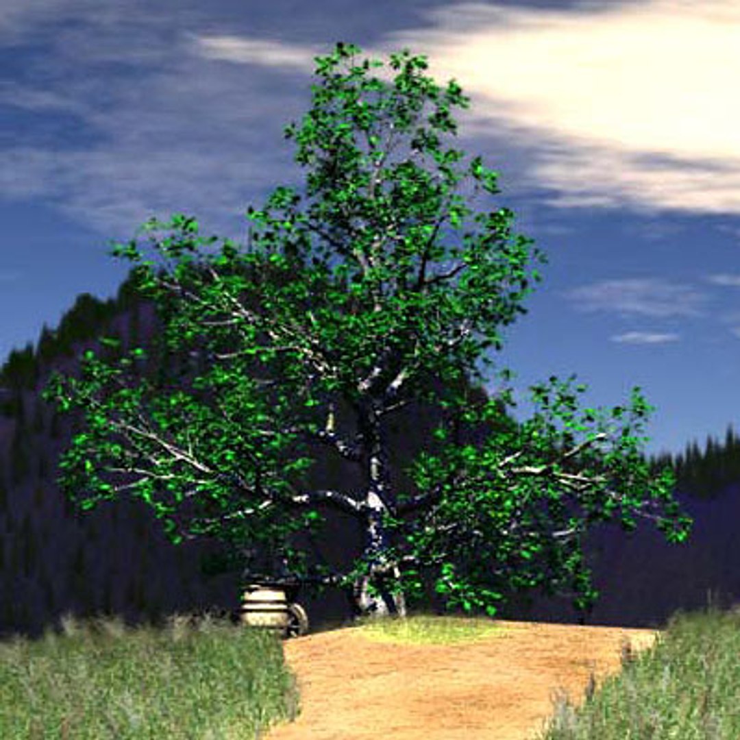 3d Black Tree Model