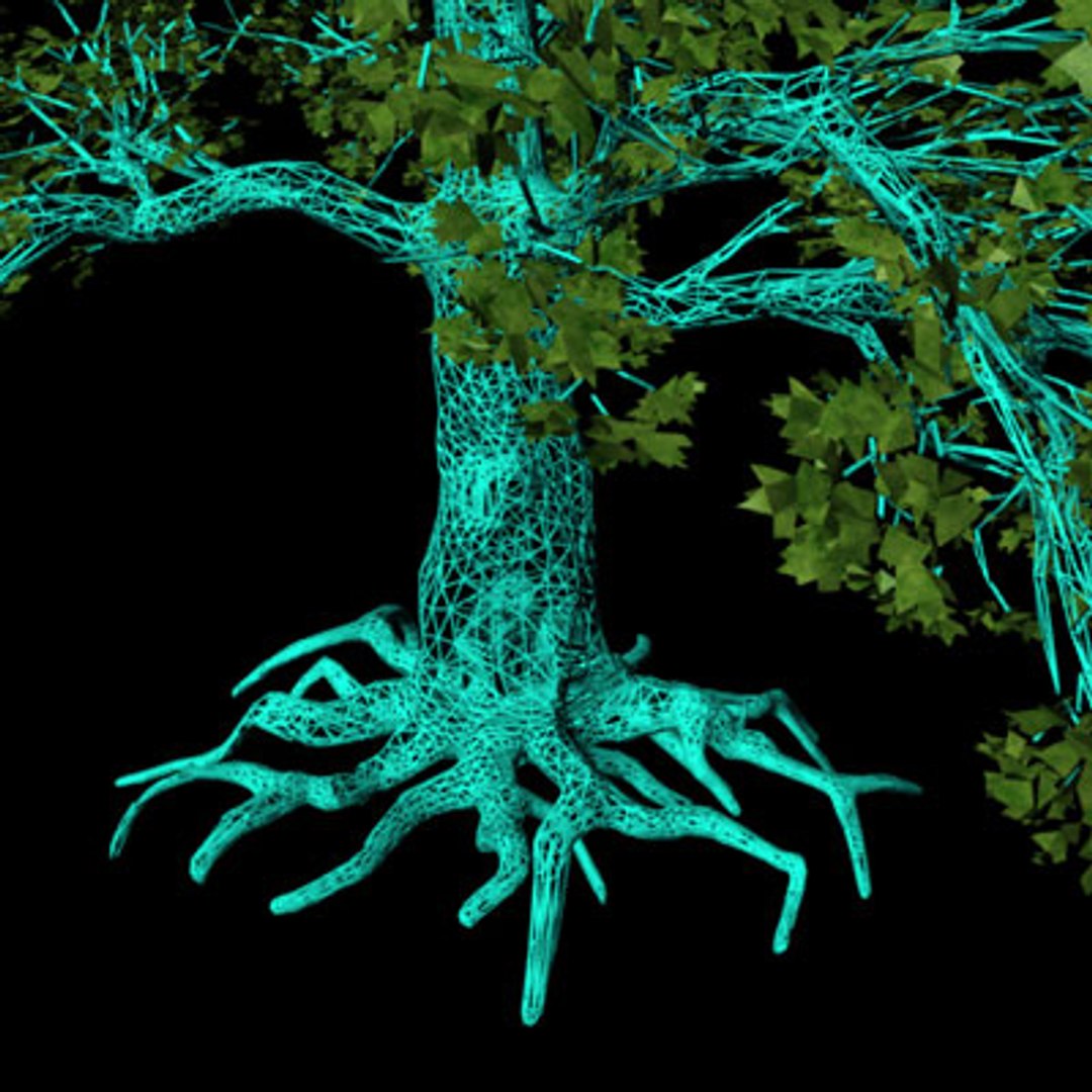 3d Black Tree Model
