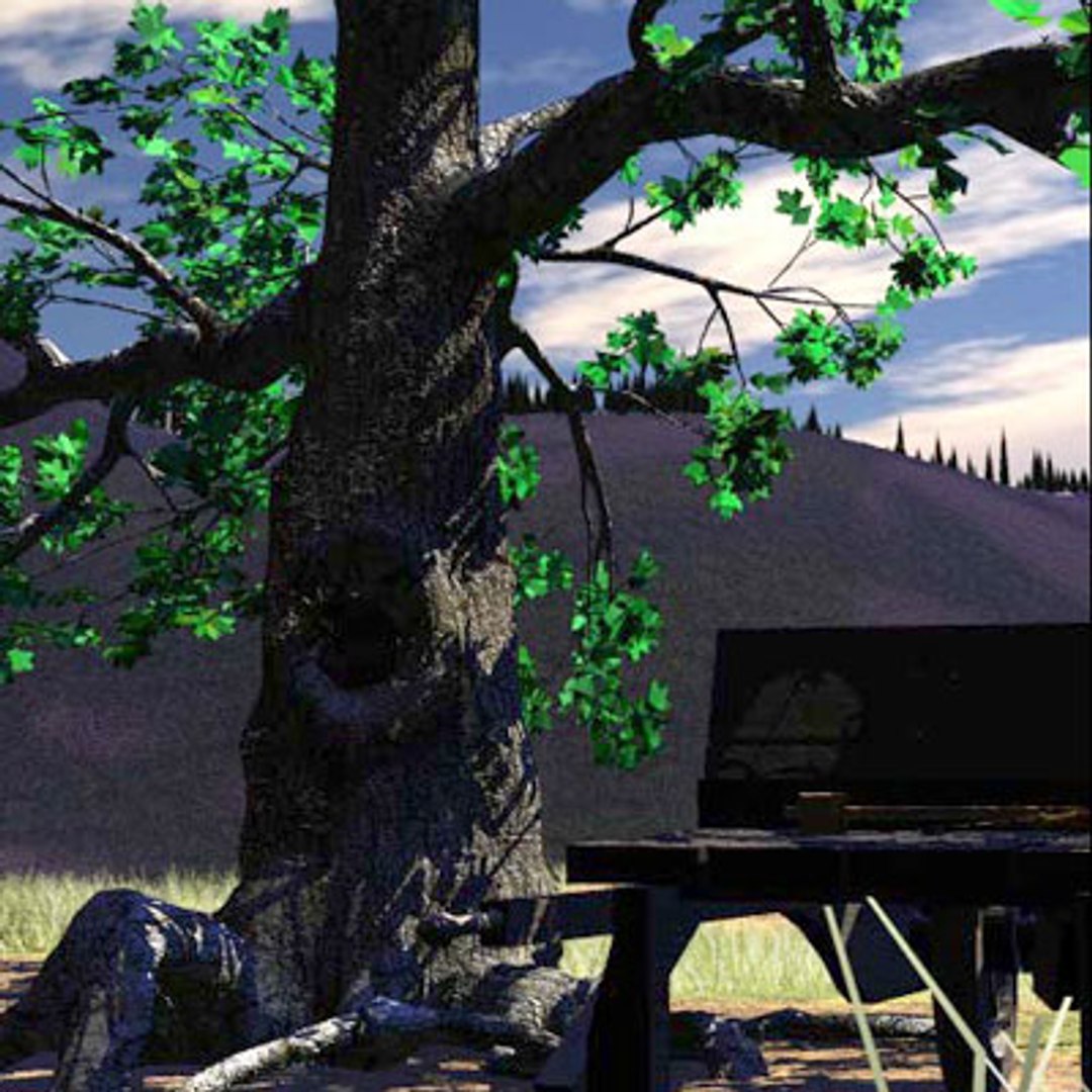 3d Black Tree Model