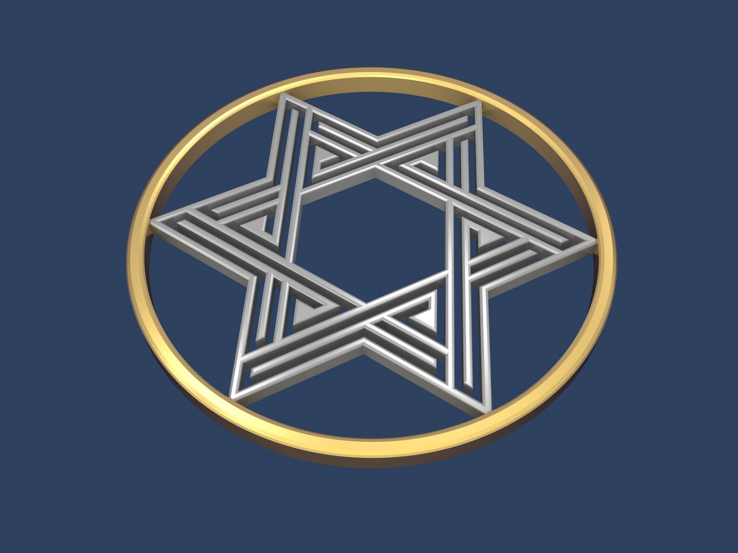 3D star david circle model - TurboSquid 1416781