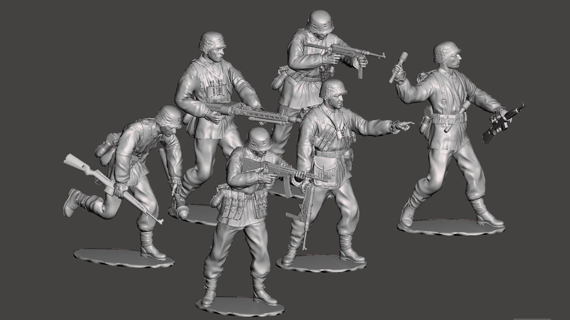 WW2 German SS Soldiers Team 3D - TurboSquid 2380056