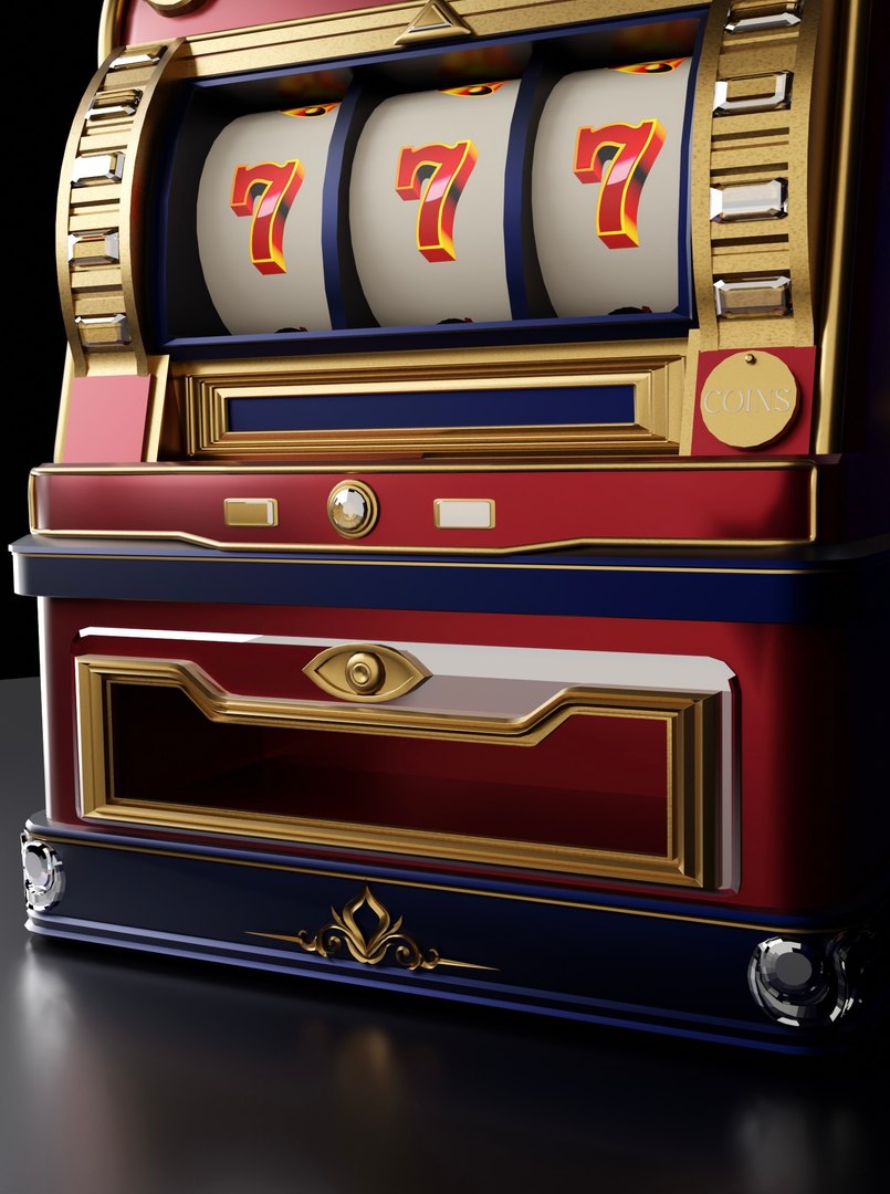 3D Model Vintage Stylized Casino Slot Machine - TurboSquid 2038813